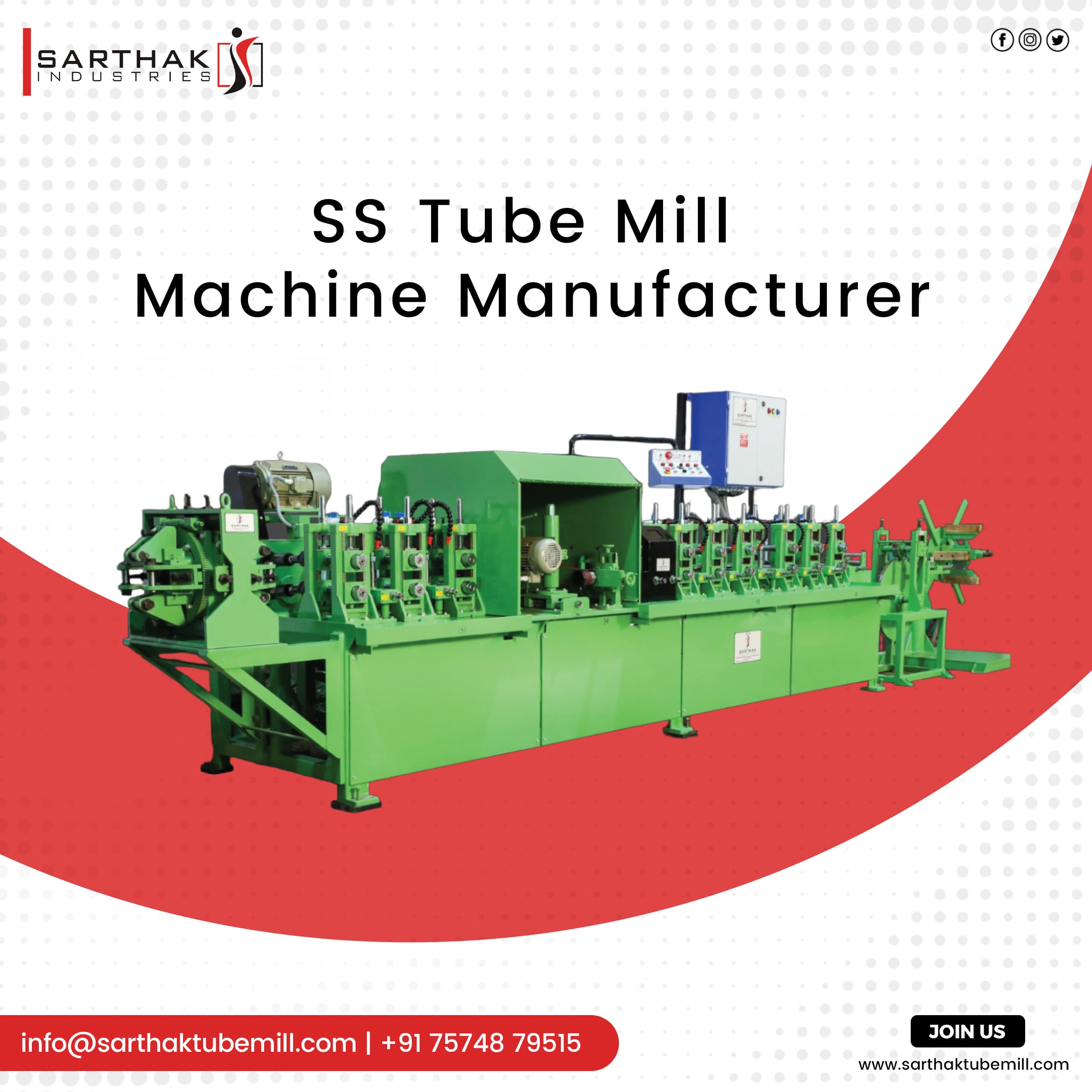 Gallery Of Best SS Tube Mill Machines in India, Ahmedabad